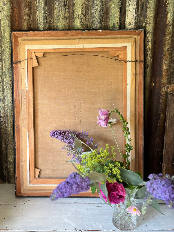 1920s floral oil painting by L Graham-Smith - Lottie Girling Vintage ...